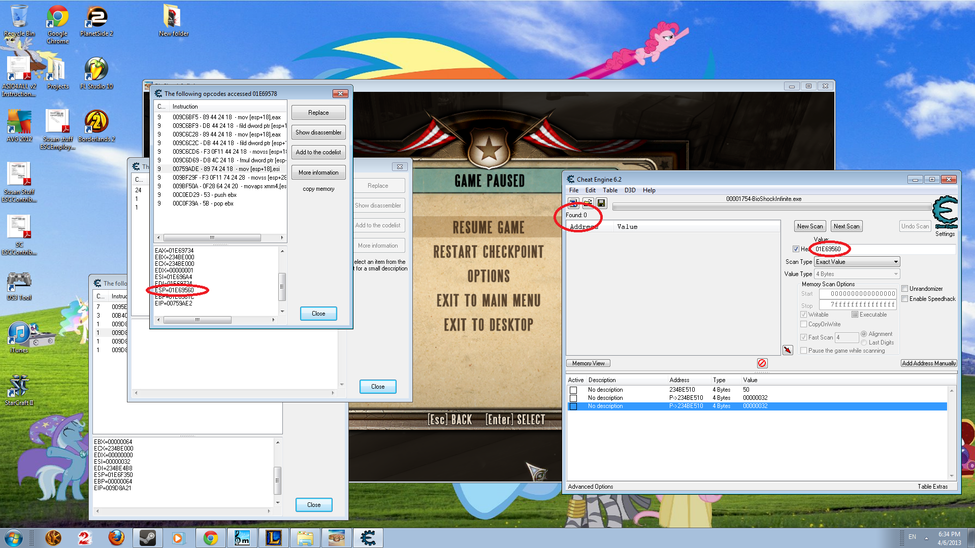 Cheat Engine :: View topic - Finding Static Addresses in Bioshock Infinite
