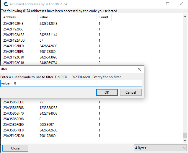 Cheat Engine View Topic Need A Little Help With Lua Formula For Filtering 2185