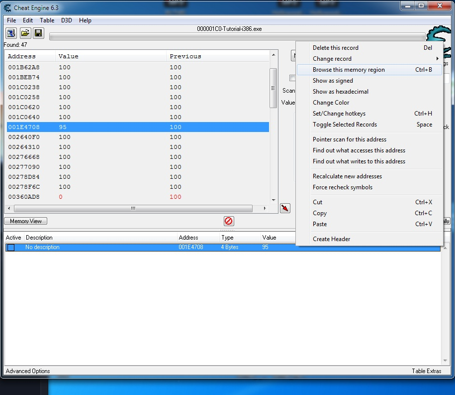 Cheat Engine View Topic Tut Finding An Array Of Bytes Of A Value