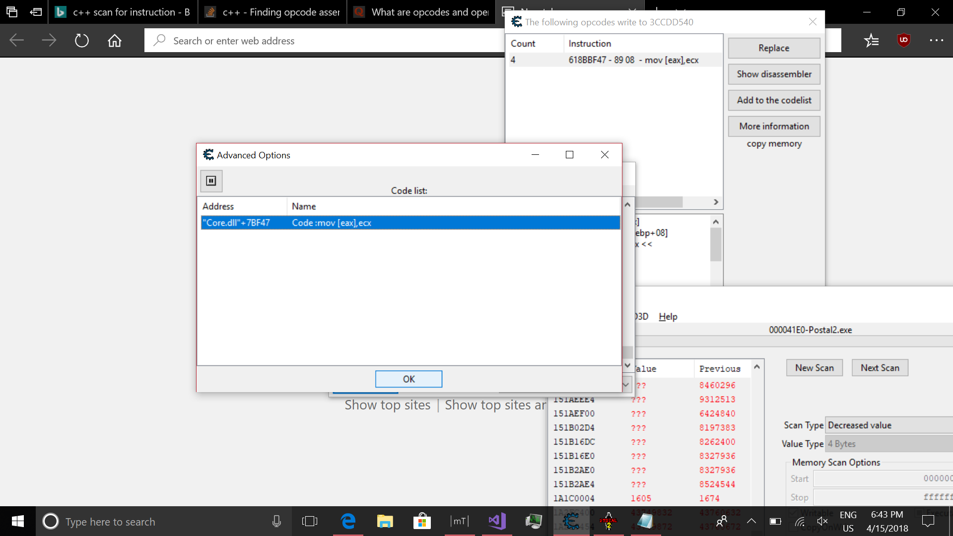 Cheat Engine :: View topic - Find a DLL function from address given through CE